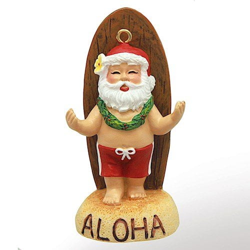 Island Heritage Santa Longboard Hawaiian Christmas Ornament - Walmart.com