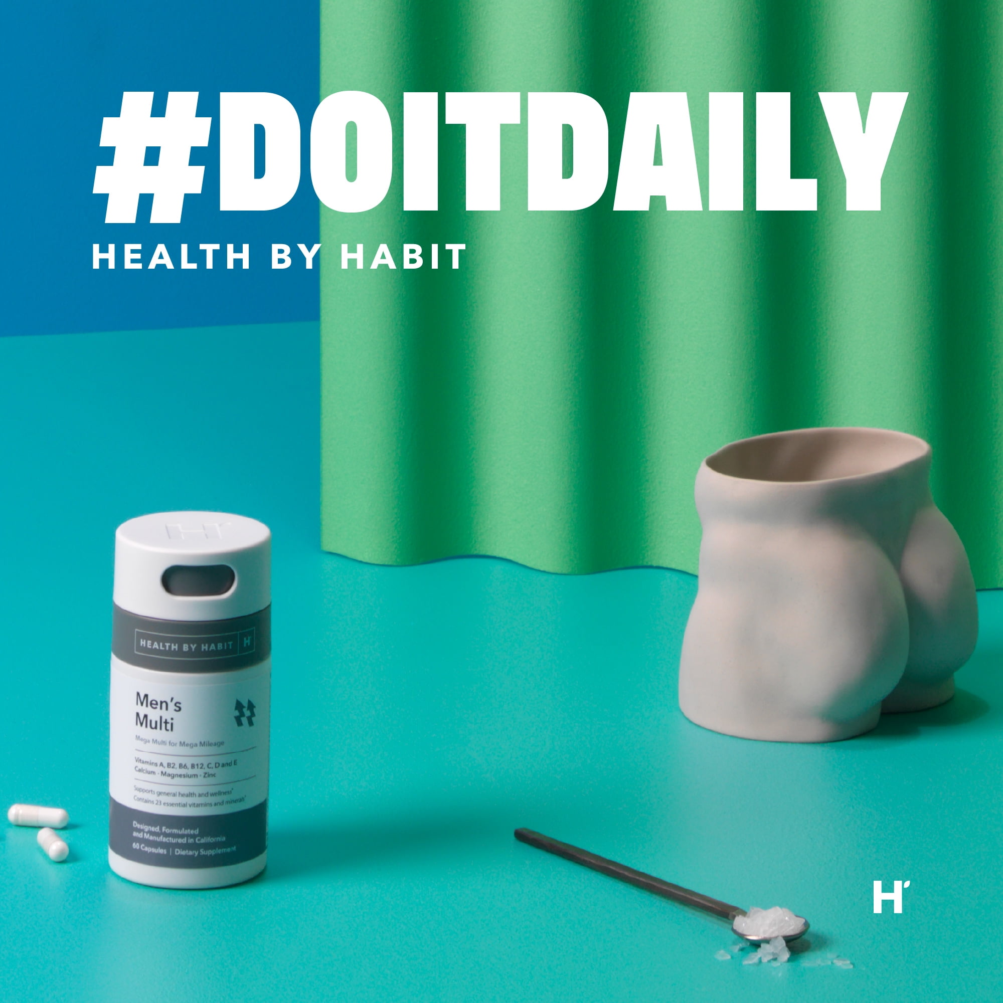 Health By Habit Multivitamin for Men, Vitamin Blend, Magnesium, Zinc ...