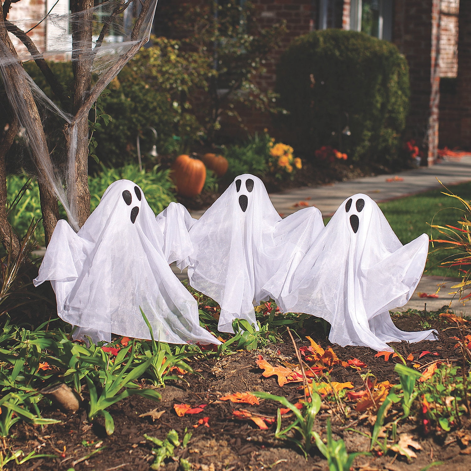 LED Ghost Yard Stakes, Home Decor, Halloween, 3 Pieces - Walmart.com