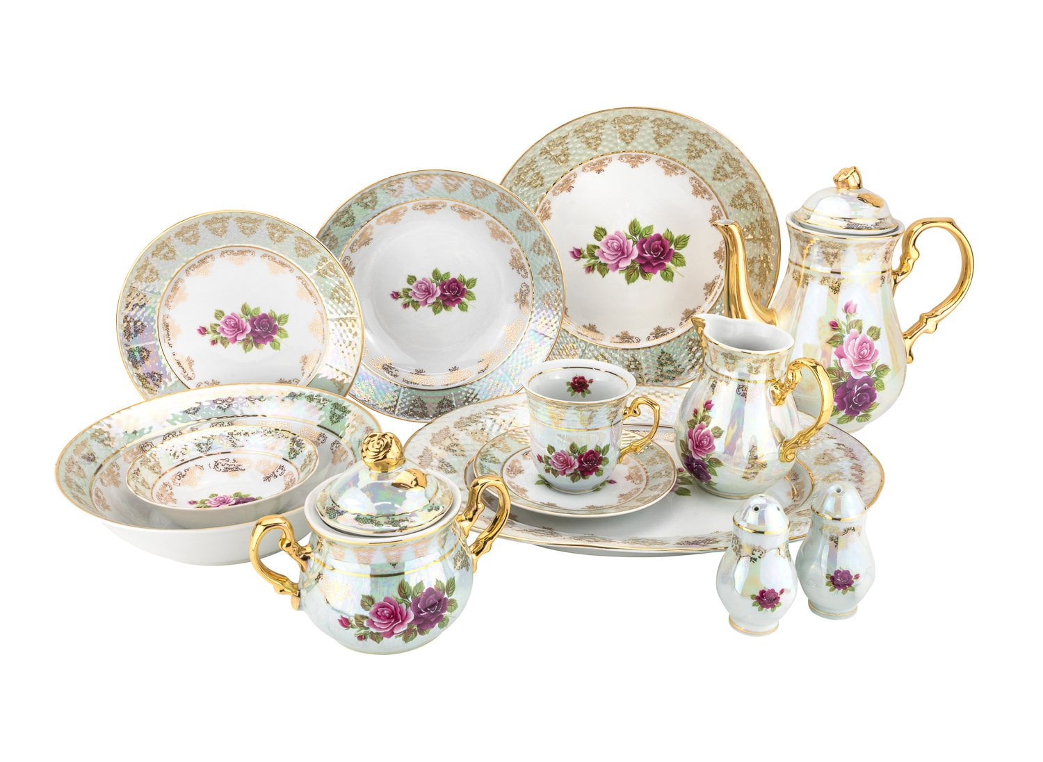 Joseph Seidh Fine Porcelain Dinner set, Serving Set for 8, Beautiful ...