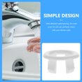BESTYASH 50Pcs White Ceramic Basin Hole Cover Overflow Ring for ...
