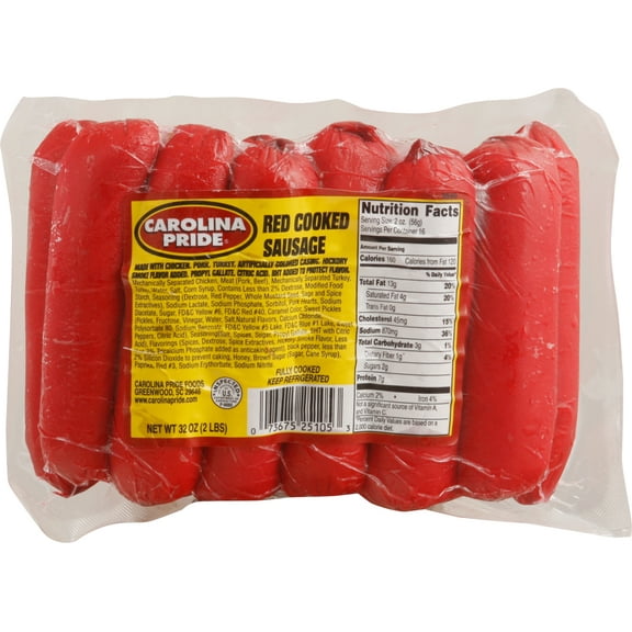 Carolina Pride Red Hot Dogs Family Pack, 48 oz – Ready to Heat and ...