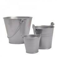 Metal Pail Bucket Party Favor, 7-Inch, Silver - Walmart.com