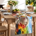 Cartoon Animal Table Runner 13x70 Inch Cow Sheep Horse Pig Kitten ...