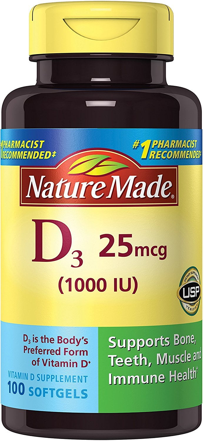 VIT D SFGL 1000IU N-M - Walmart.com