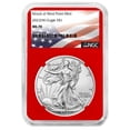 2022 (W) $1 1-oz American Silver Eagle NGC MS70 Flag Label Red Core ...