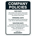 Company Policies Sign, Employees Break Room Decor, - Walmart.com
