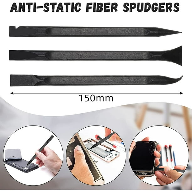 18 Pieces Non-Scratch Plastic Scraper Tool Carbon Fiber Plastic Scraper ...