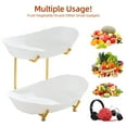 CACAGOO Fruit Bowl for Kitchen Counter - 2 Tier Serving Bowls with ...