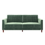DHP Pin Tufted Transitional Futon, Light Green Velvet - Walmart.com