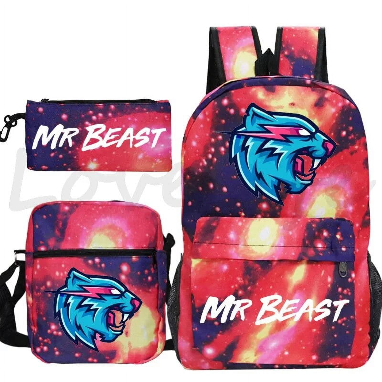 Mr Beast Backpack Boys Girls Teens Back to School Bags Kids Mr Beast ...