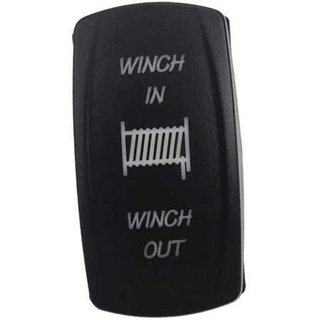 Momentary Rocker Switch Winch in/Out 20A 12V (ON) Off (ON) LED Lighted ...