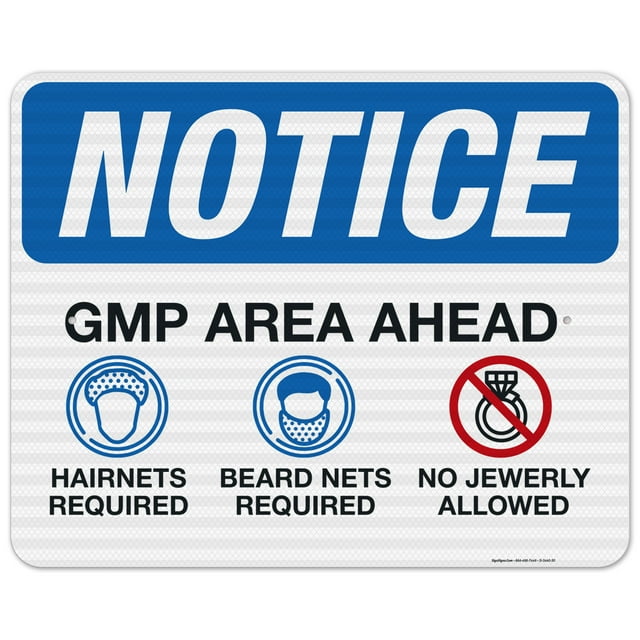 GMP Area Ahead Sign, OSHA Sign, - Walmart.com