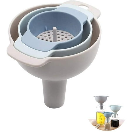 Kitchen Funnel Set of 3, Small Funnels for Kitchen Use, Plastic Funnels ...