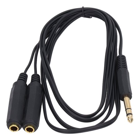 Microphone Splitter Adapt, Flexible Rubber Sheath Mic Y Splitter Cable ...