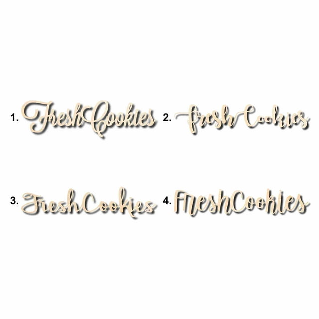 Fresh Cookies Sign Unfinished Wood Cutout Home Decor DIY Option 1- 30 ...