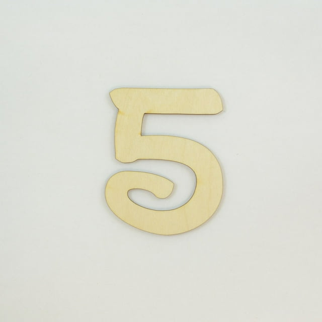 1 Pc, 5 Inch X 1/4 Inch Thick Walt Disney Numbers 5 For Kids Rooms ...