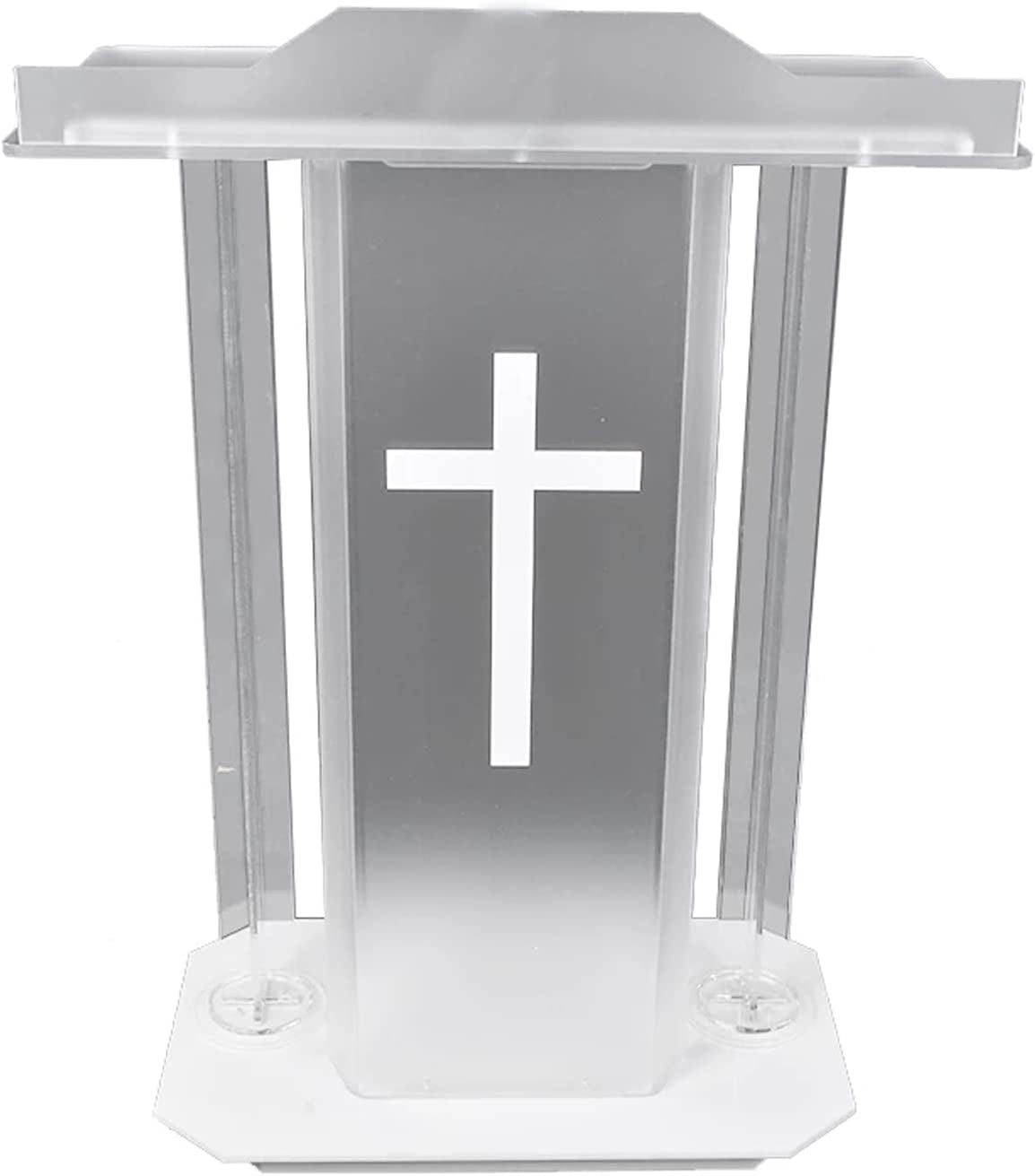 EQCOTWEA Church Podium Clear Transparent Lectern Acrylic Plexiglass ...