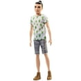 Barbie Fashionistas Ken Doll with Man Bun Wearing Cactus-Print Top ...
