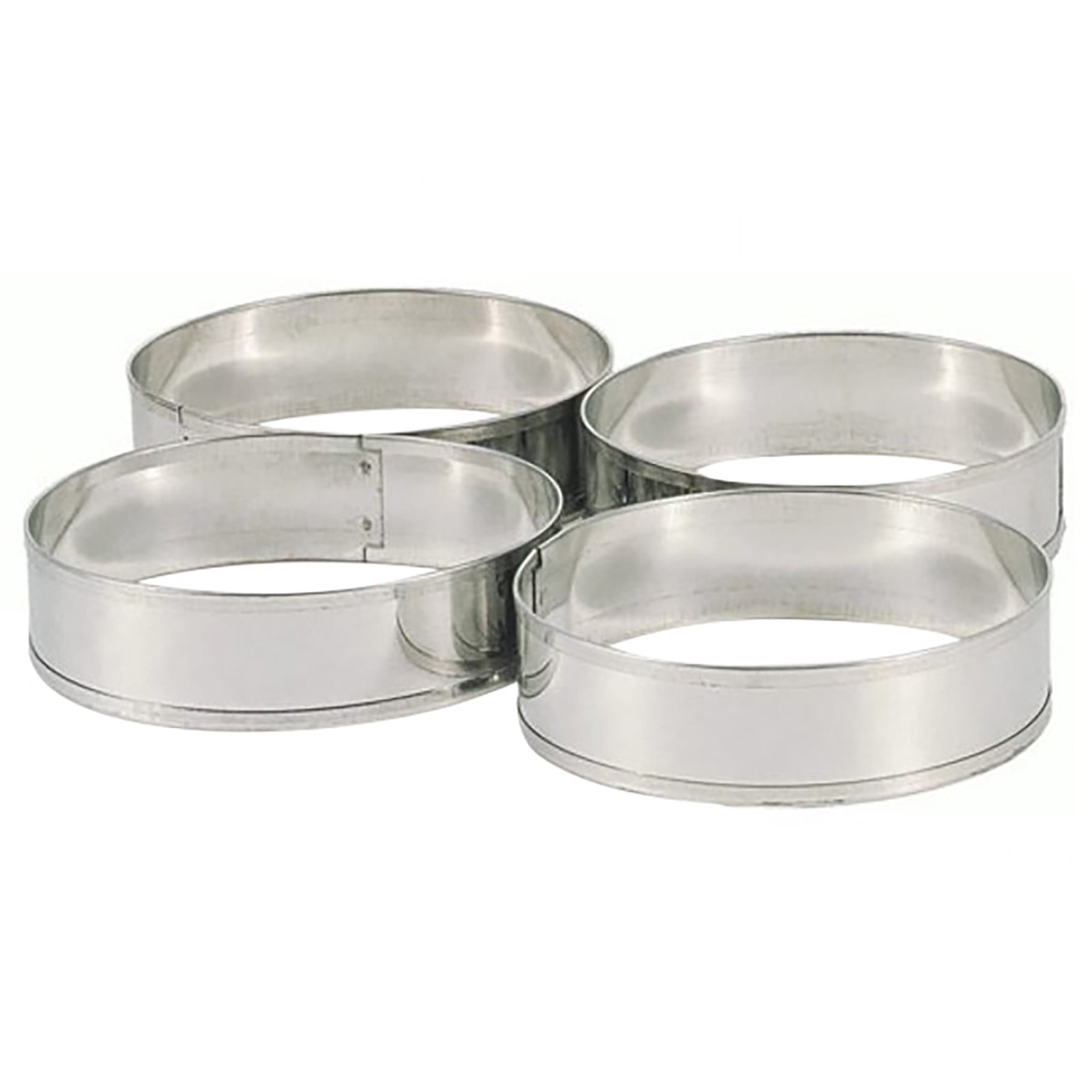 Acero inoxidable Cake Anillo Moldes Ronda Torre Anillo Tarta Tart Crust ...