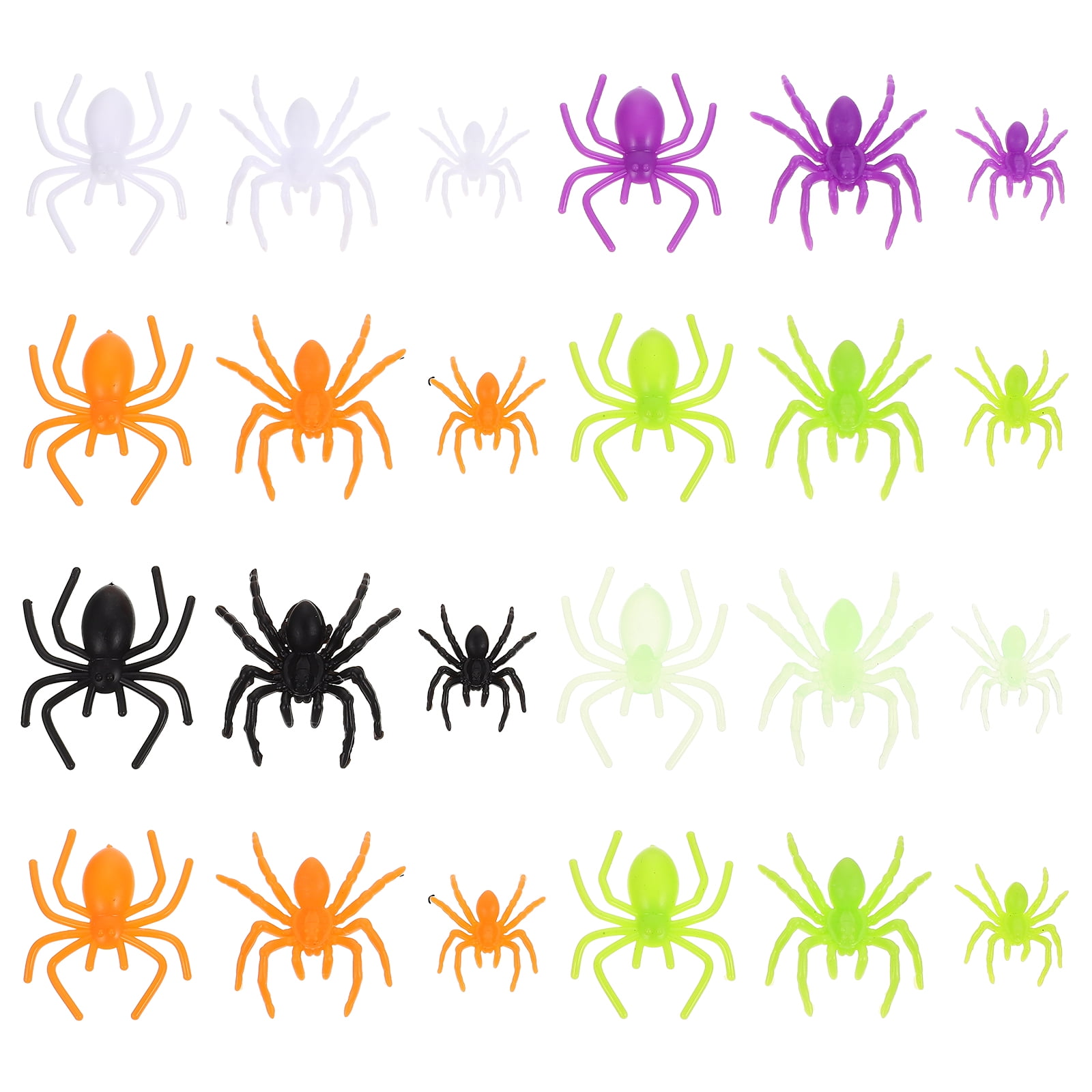 200pcs Plastic Fake Spiders Halloween Prank Props Realistic Small ...