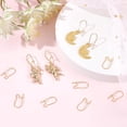 50Pcs Brass Hoop Earring Findings Kidney Ear Wire Long-Lasting Plated ...