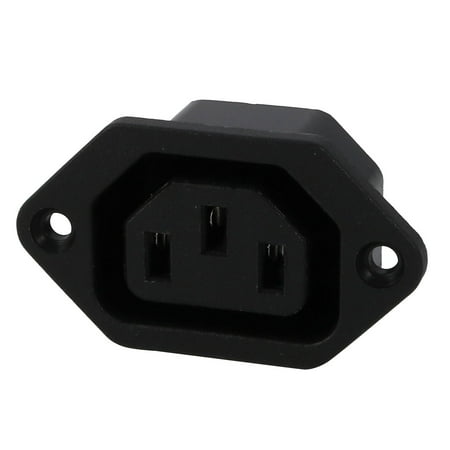 AC 250V 10A IEC 320 C13 Panel Mount Female Connector Socket | Walmart ...