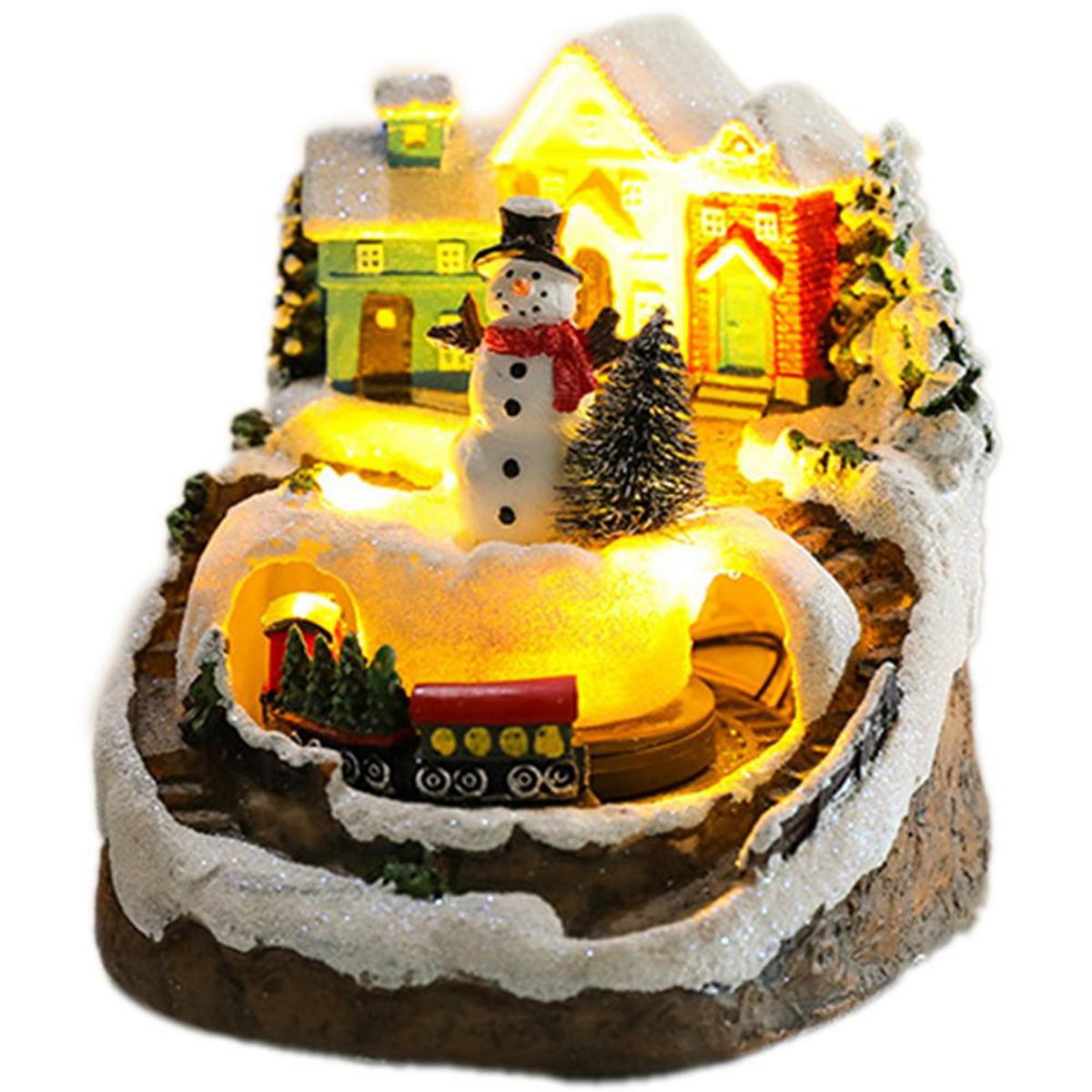 Click here for Geloo Christmas Village Houses Sets Rotating Train... prices