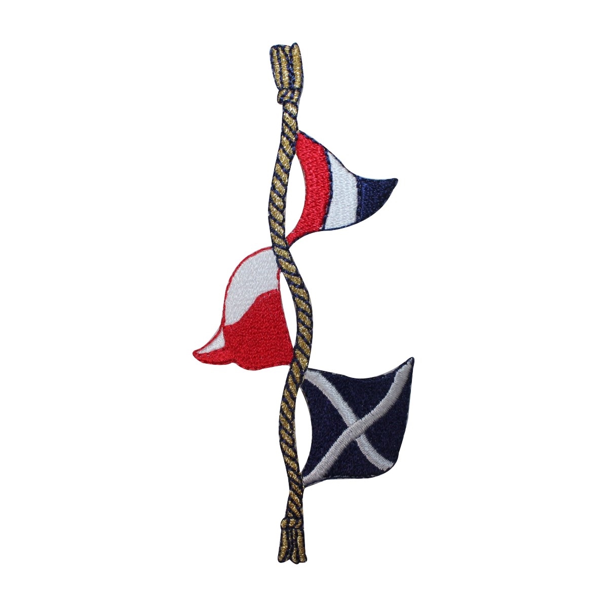 ID 2675 Nautical Rope With Flags Patch Marine Ship Embroidered Iron On ...