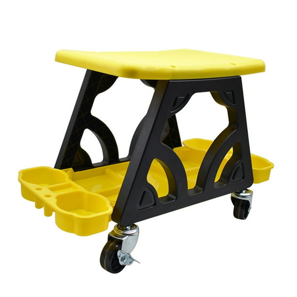 Heavy Duty Car Detailing Stool Chair Rolling Car Wash Stool with ...