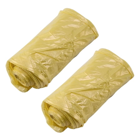 2 Rolls 50 X 46 Cm Garbage Bags Single Color Thick Plastic Bag Yellow ...