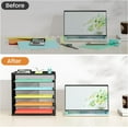 6-Tier Metal Mesh Paper Organizer for Desk, Letter Tray File Sorter ...