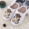 AUDeals Bear Cotton Slippers Unisex Furry Warm Slide Slippers Thick ...