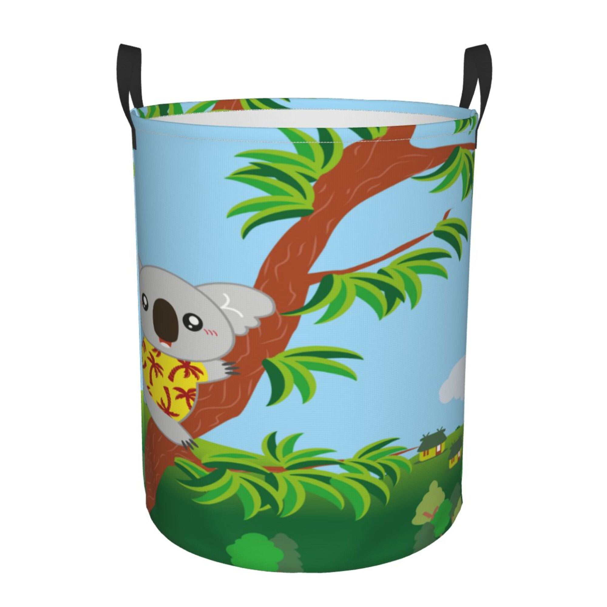 Laundry Basket Organizer Collapsible -Tree Sketch Leaf Dirty Clothes ...