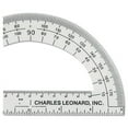 Open Center Protractor, Plastic, 6" Ruler Edge, Clear | Bundle of 5 ...