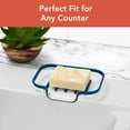 Spectrum Cora Soap Dish with Drainage for Bathroom and Kitchen, Blue ...