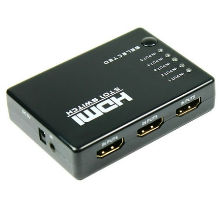5 Port 1080P Hdmi Switch Switcher Selector Splitter Hub With Ir Remote ...