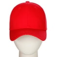 D&I Basic Baseball Cap Adjustable Closure Curved Visor Hat-Red ...