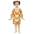 Beautiful Yellow Butterflies Long-sleeved Dress A-line One-Piece Dress ...