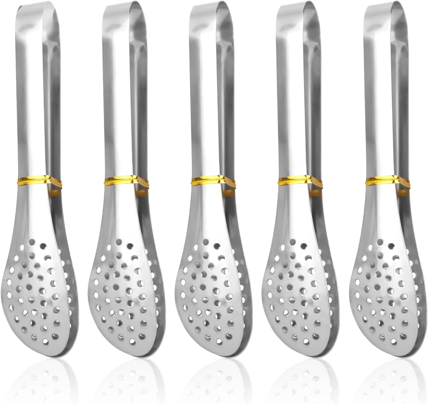 STONCEL 5 Pcs Stainless Steel Kitchen Tongs, Serving Tongs Buffet Tongs ...