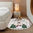 3ft Round Rug Merry Christmas Area Rugs for Living Room Bedroom ...