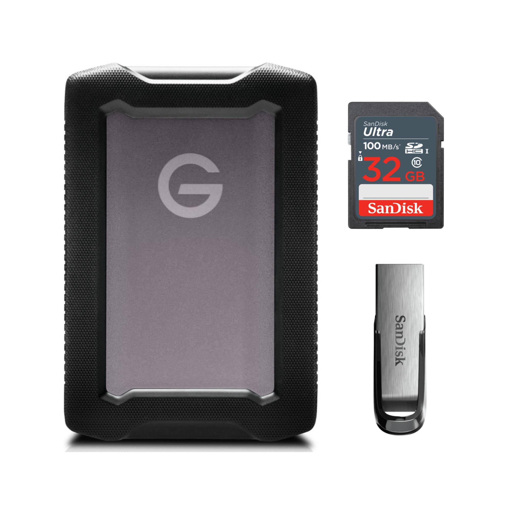 SanDisk G-DRIVE ArmorATD 5TB Rugged Portable Hard Drive with Flash ...
