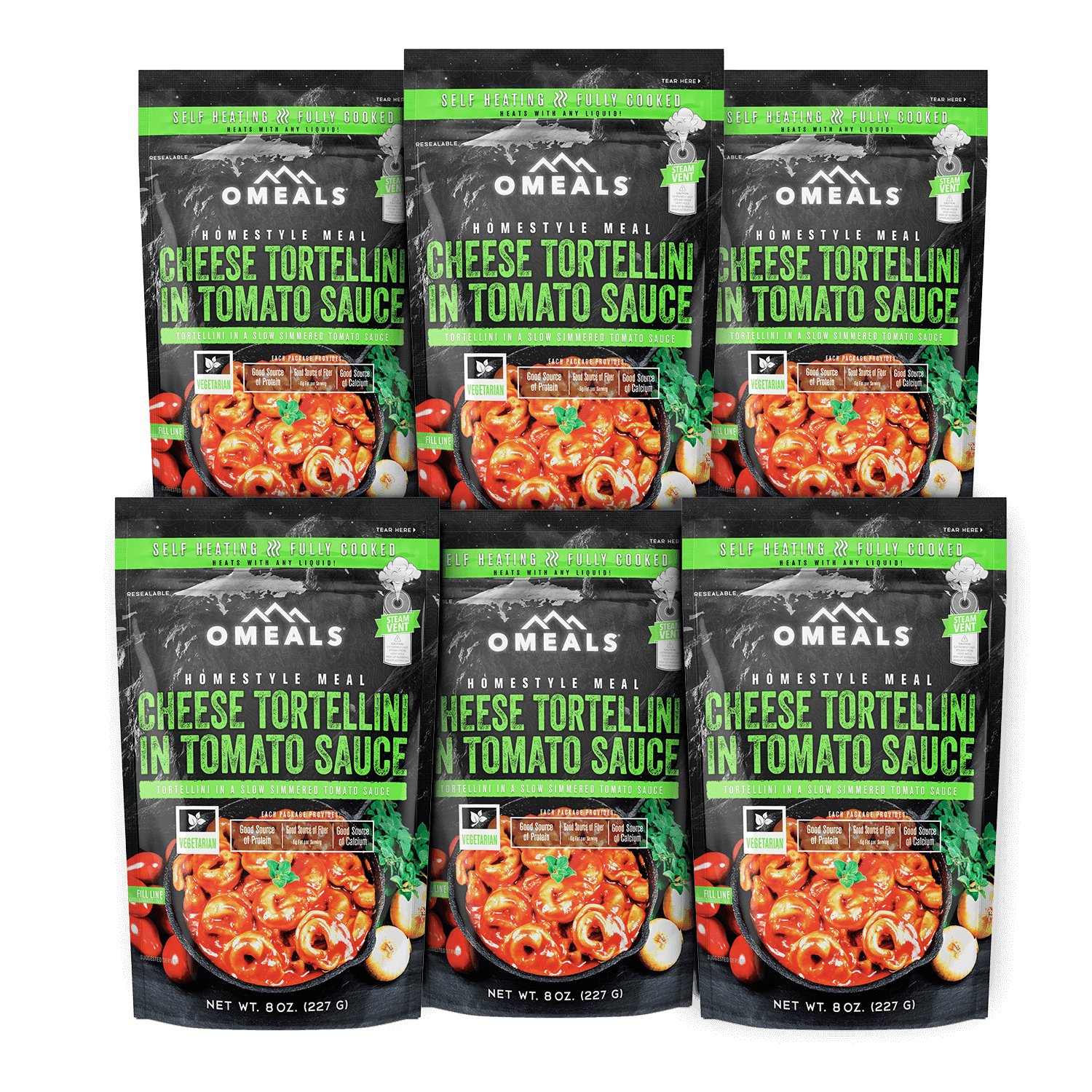 OMEALS Cheese Tortellini - Homestyle Meals - Fully Cooked - (Pack of 6 ...