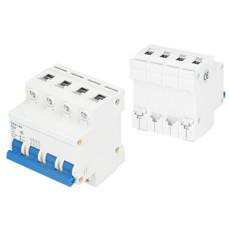 Ccdes 4P Miniature Circuit Breaker Pa66 DIN Rail Mount For Electrical Systems Breaking Capacity ...