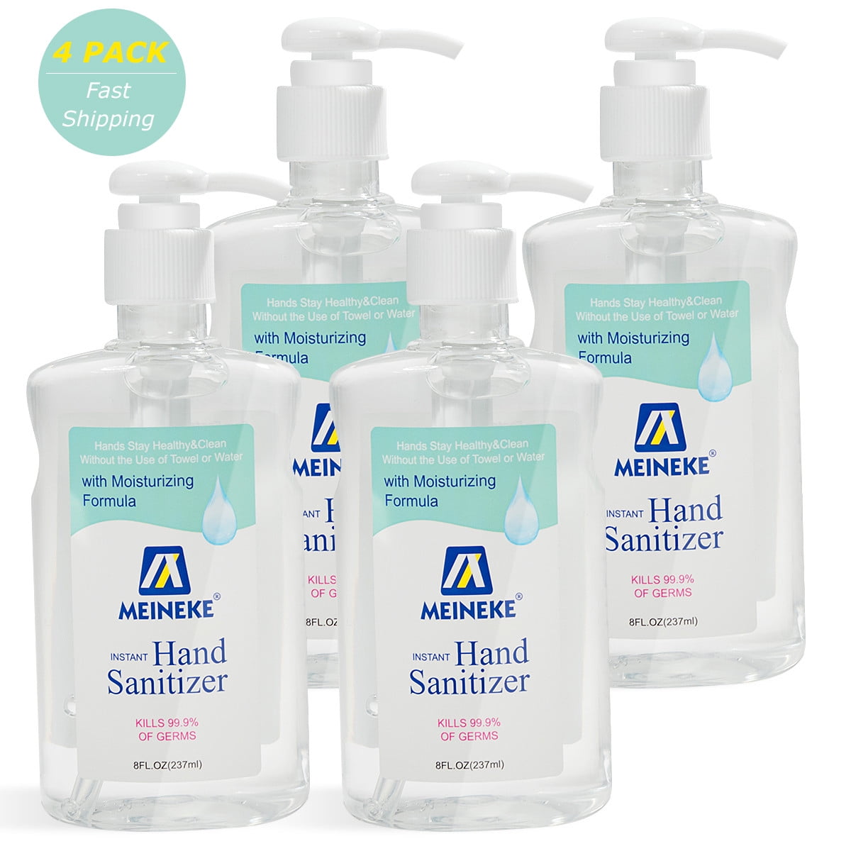 8 Fl. Oz. Advanced Hand Sanitizer Gel with 62% Alcohol Based,4 Pack ...
