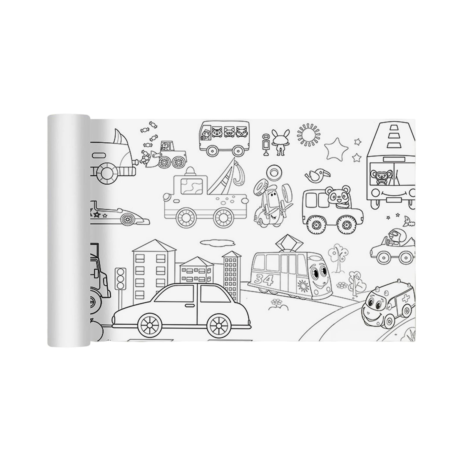 Large Children Colouring Roll Essential Coloring Poster Wall Sticker ...