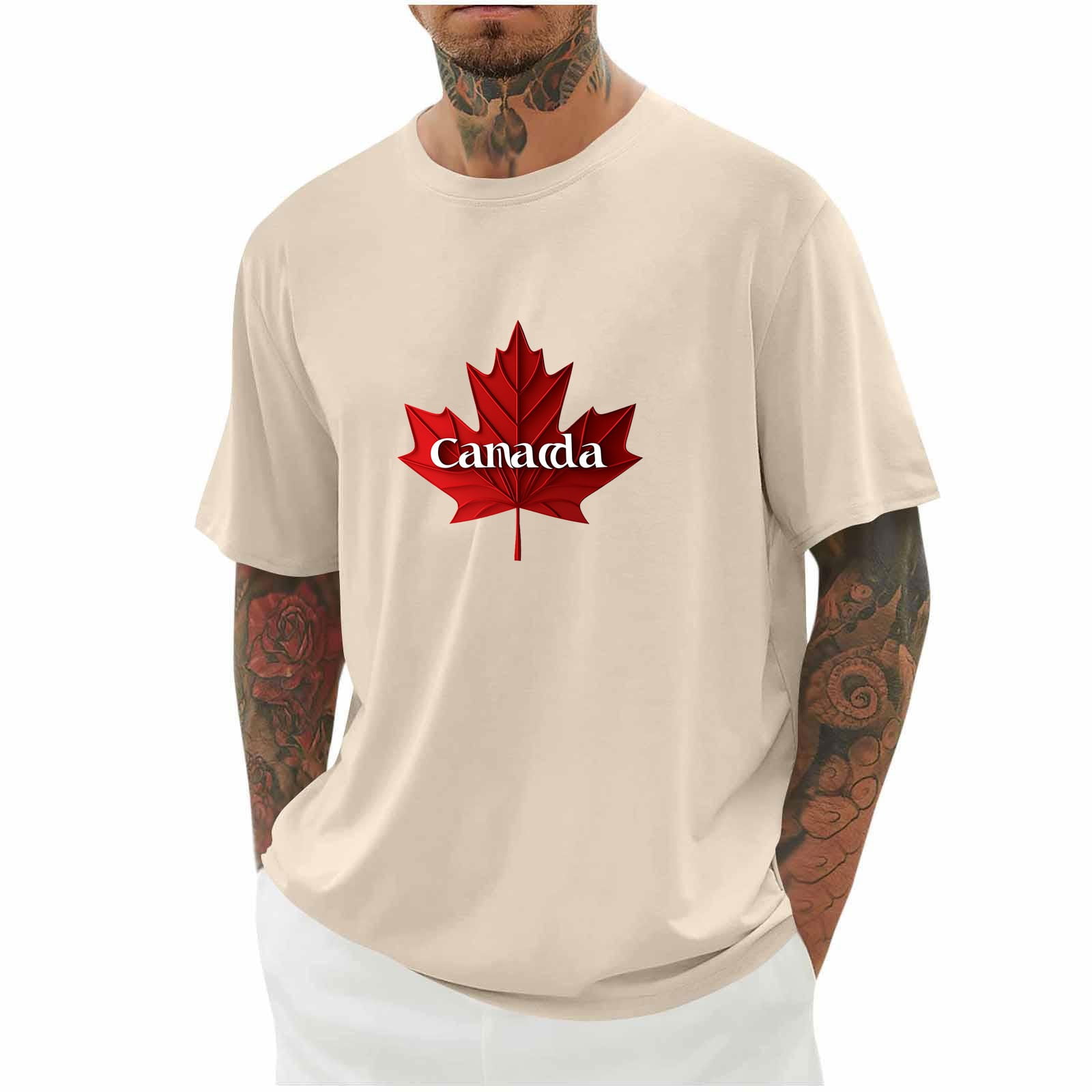 Click here for Amzcrzy Mens T-Shirts Plus Size S-5xl Fashion Mapl... prices