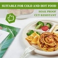 100% Compostable 5 Compartment Plates, 125 Pack Disposable Paper Plates ...