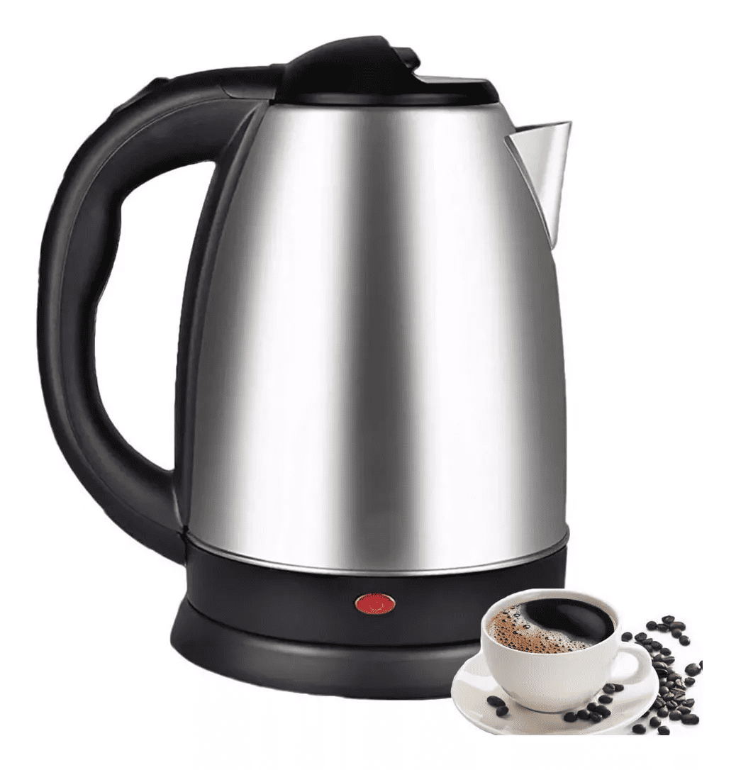 Cafetera Electrica Agua Calentador 2 Lt Acero Inoxididable, Color Plata ...