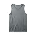 Alkepwun Mens Tank Top Wide Shoulder Mesh Dry Fit Breathable Round Neck ...